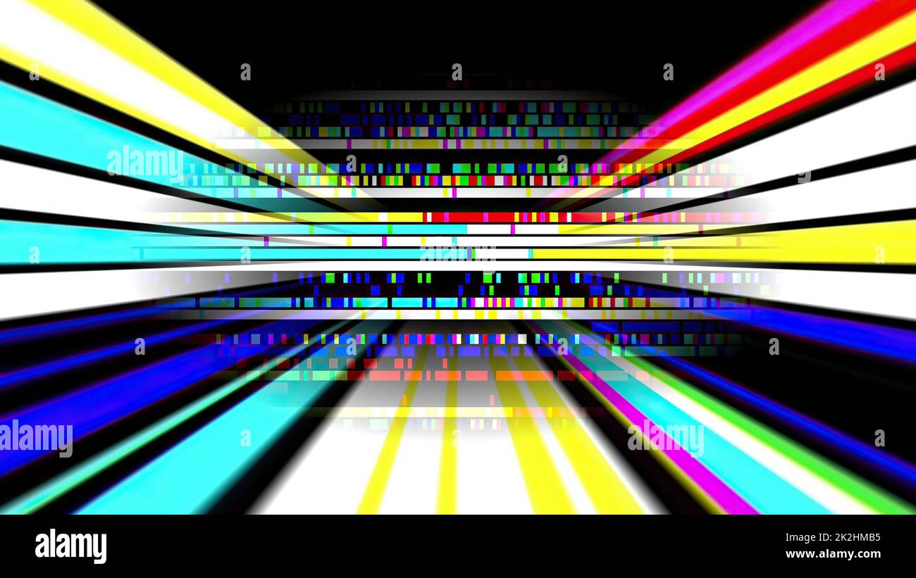 Colorful light rays and pixels Stock Photo - Alamy