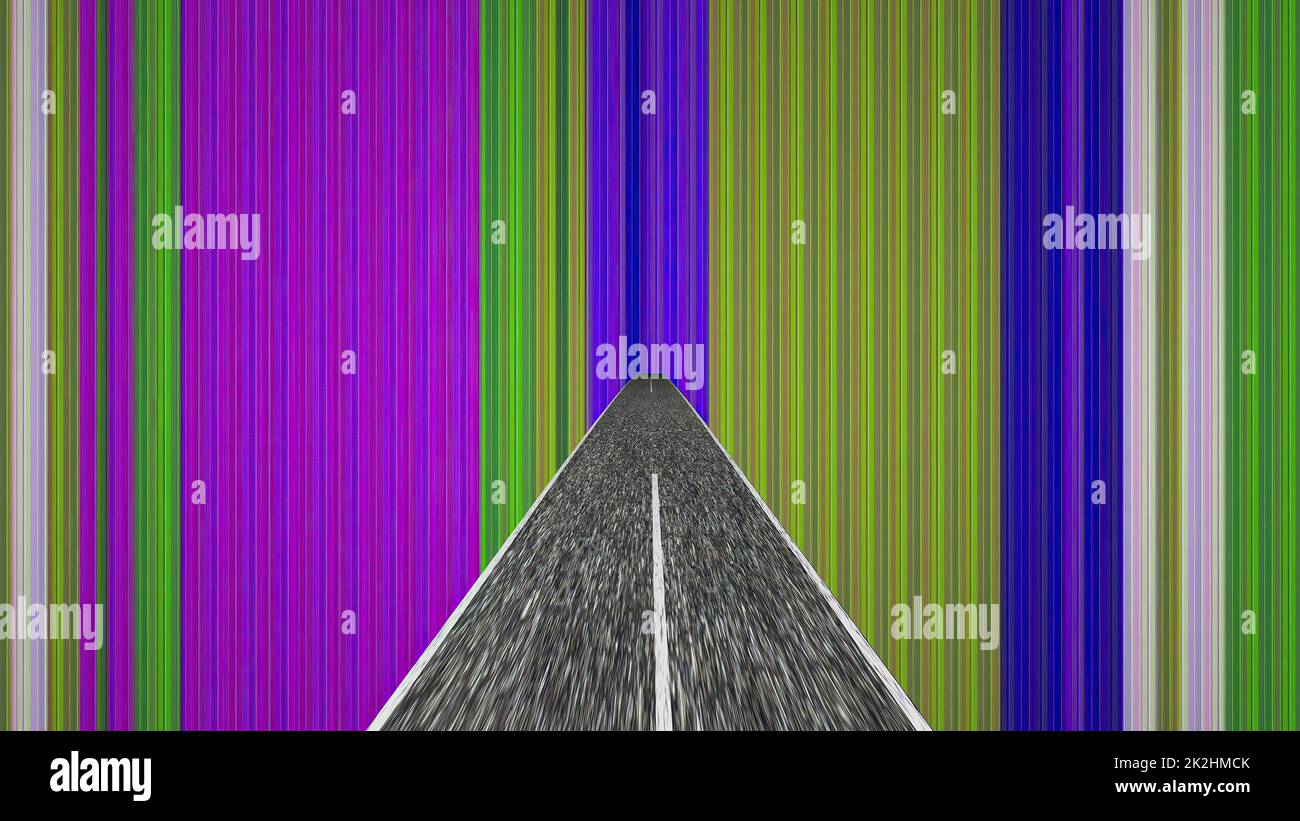 Driving to the world of illusion Stock Photo - Alamy