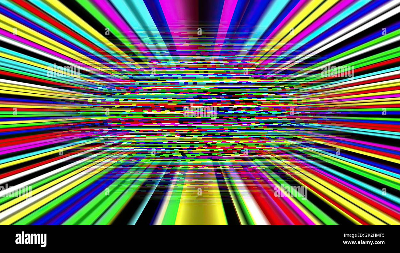 Colorful light rays and pixels Stock Photo - Alamy
