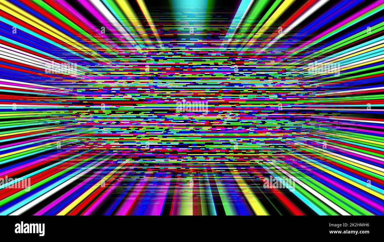 Colorful light rays and pixels Stock Photo - Alamy