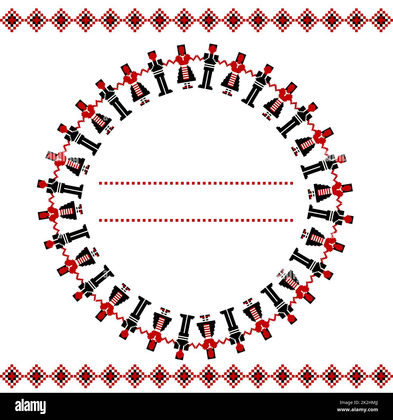 Ethnic motifs card with men and women hold hands together and forming a ...