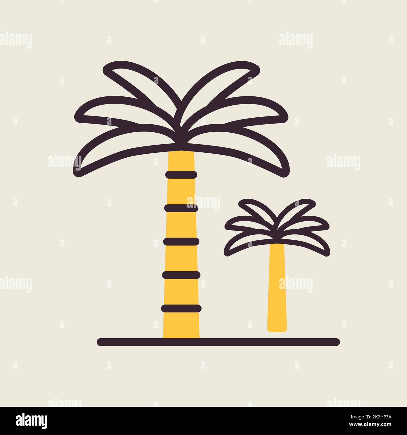 Tree palm beach icon hi-res stock photography and images - Alamy