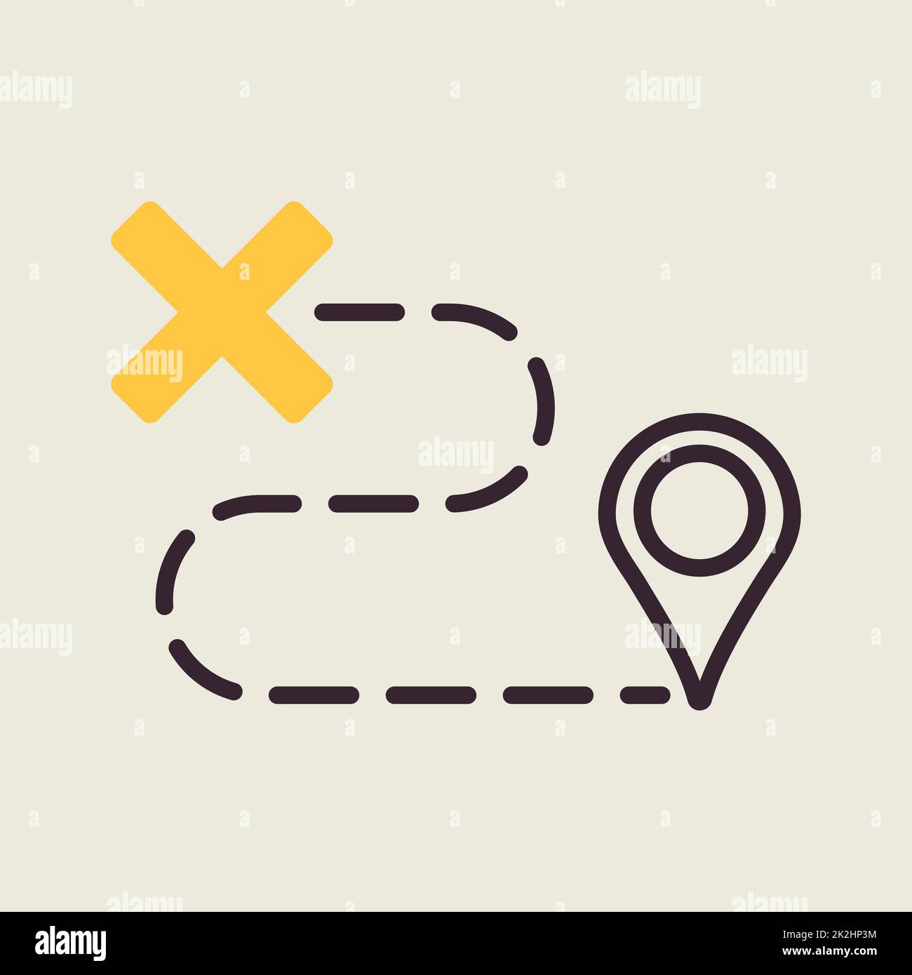 Route vector isolated icon. Navigation sign Stock Photo - Alamy