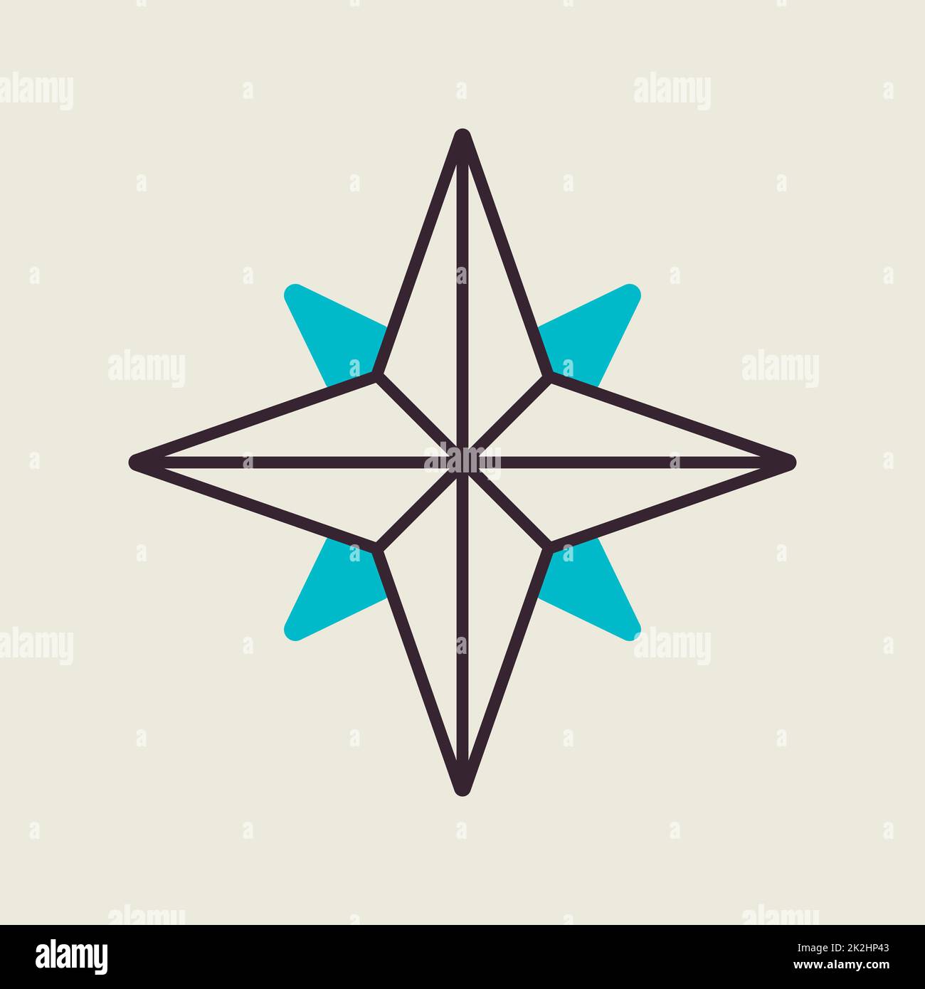 Wind rose vector icon. Navigation sign Stock Photo - Alamy