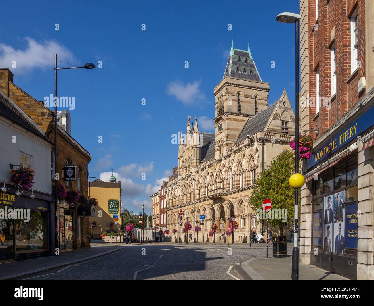 Exterior of Northampton Guildhall built 1861-64 by Edward Godwin in the ...