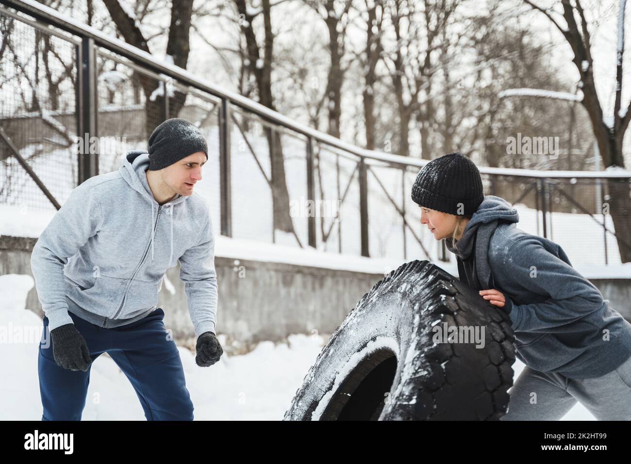 Athlete training snow coach hi-res stock photography and images - Alamy
