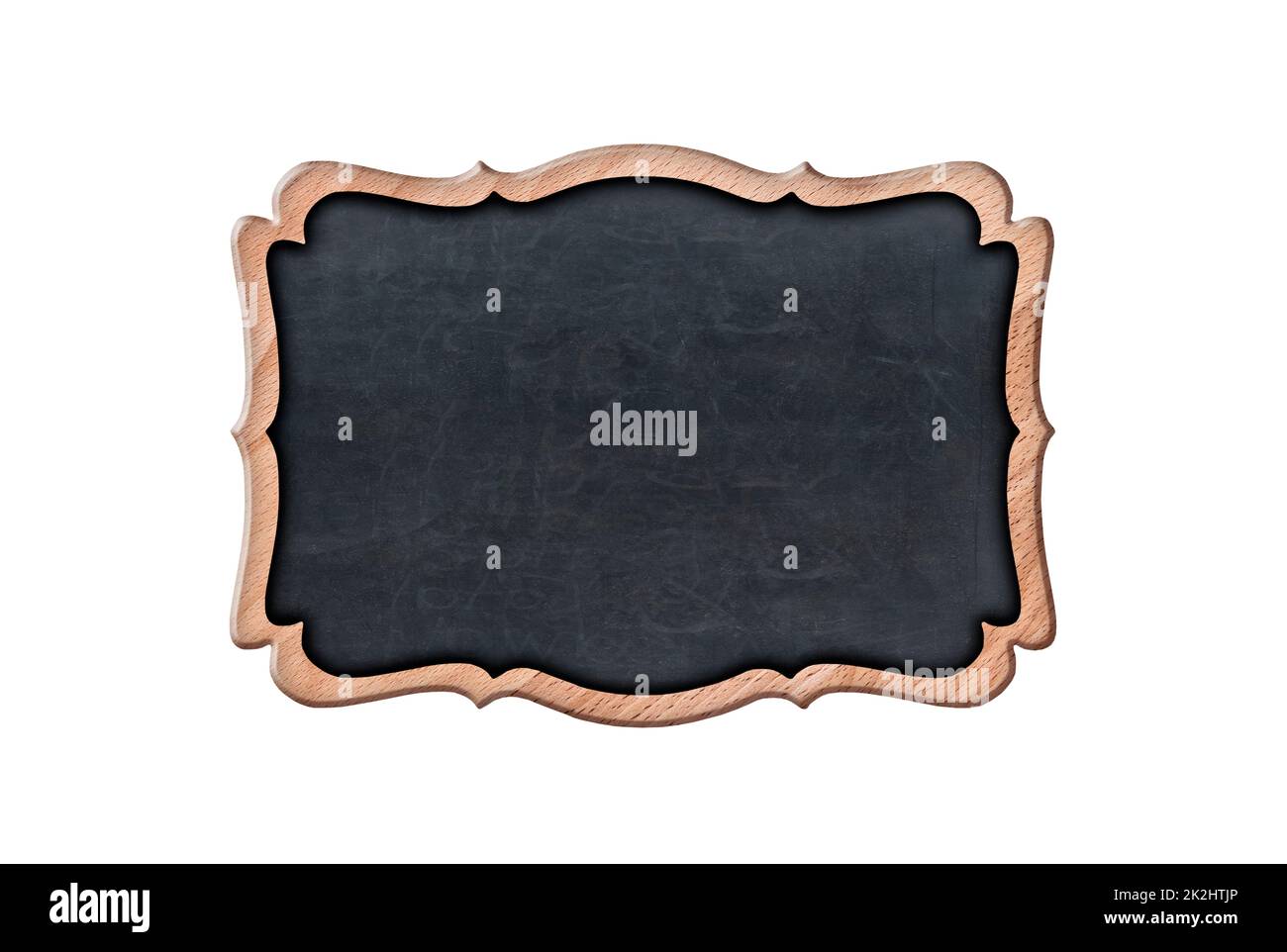 Wooden menu board isolated on white background with clipping path Stock ...