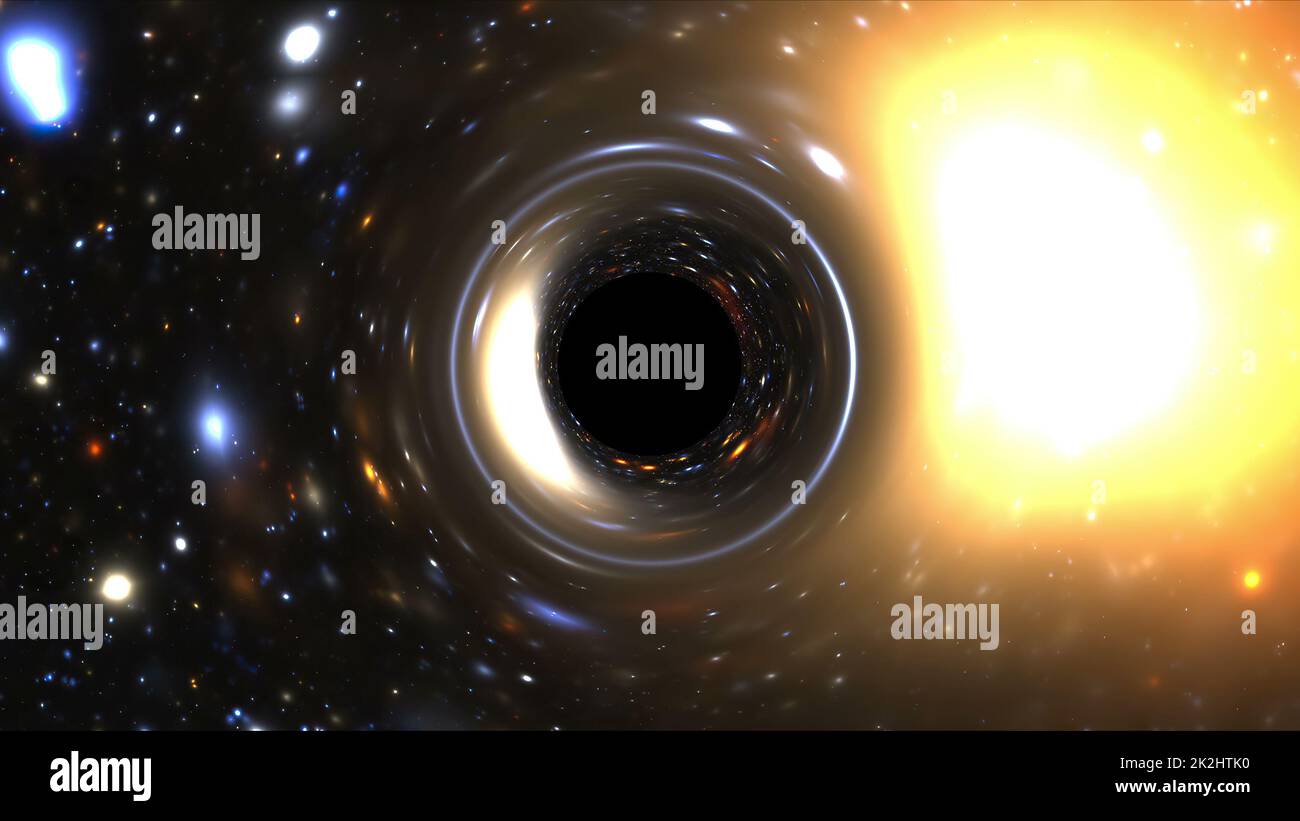 Space Tunnel With Galaxy and Nebulae simulation Stock Photo - Alamy