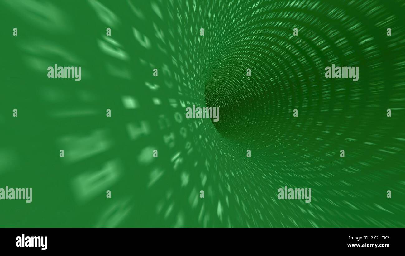 Driving through the binary data tunnel Stock Photo - Alamy