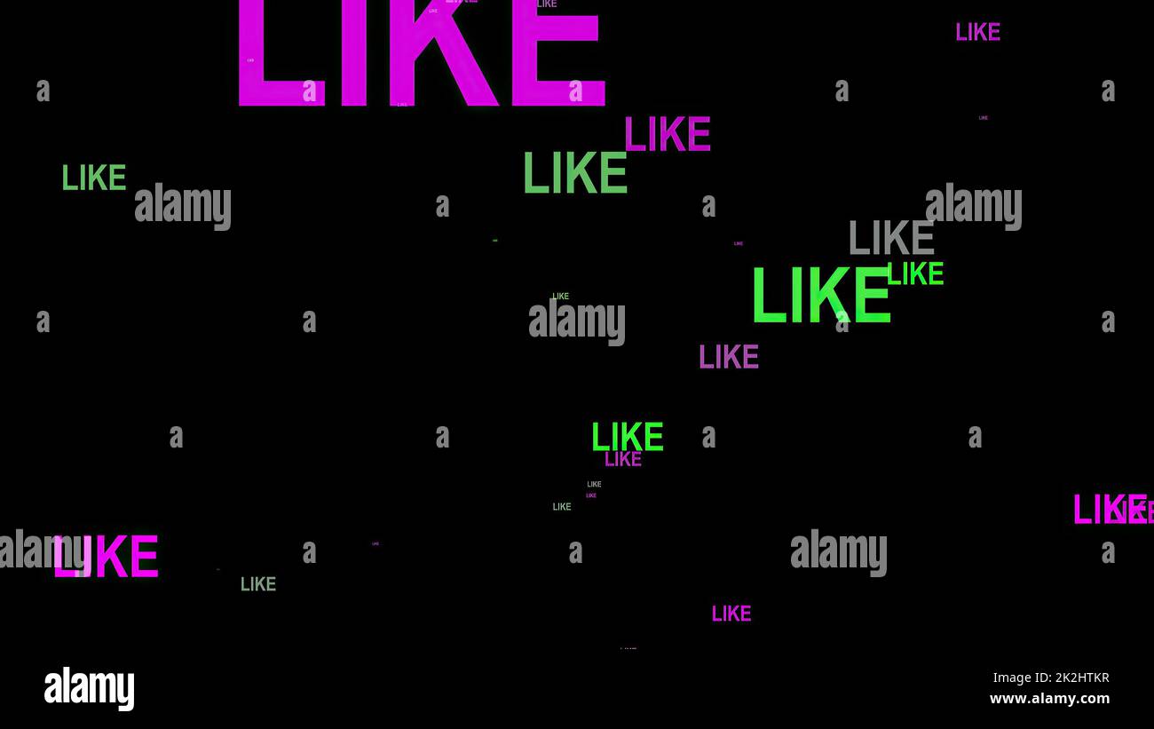 Like text against black background Stock Photo - Alamy