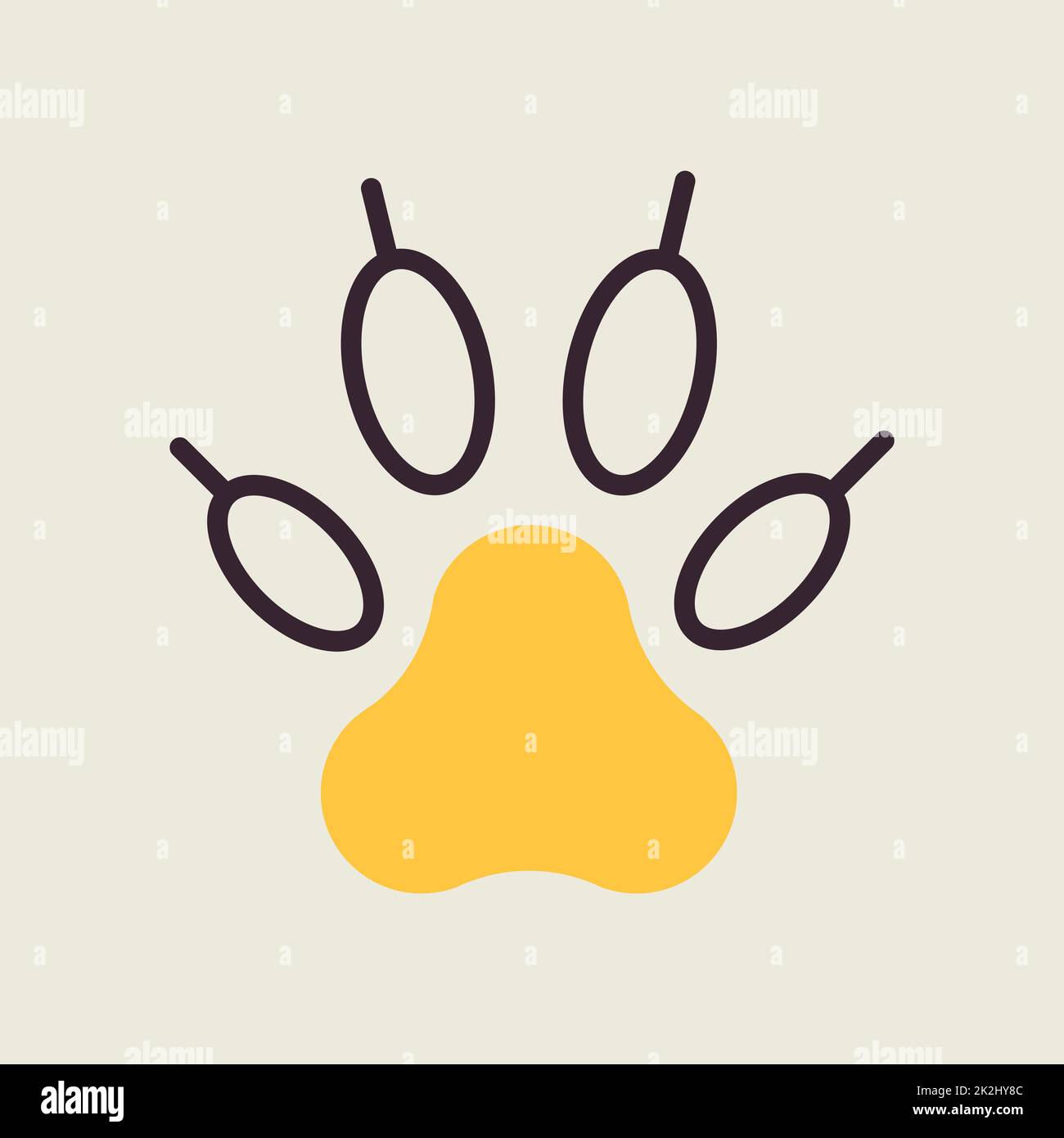Predatory paw vector icon. Pet animal sign Stock Photo - Alamy