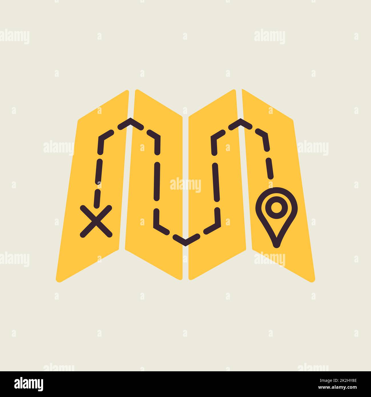 Map of route hi-res stock photography and images - Alamy