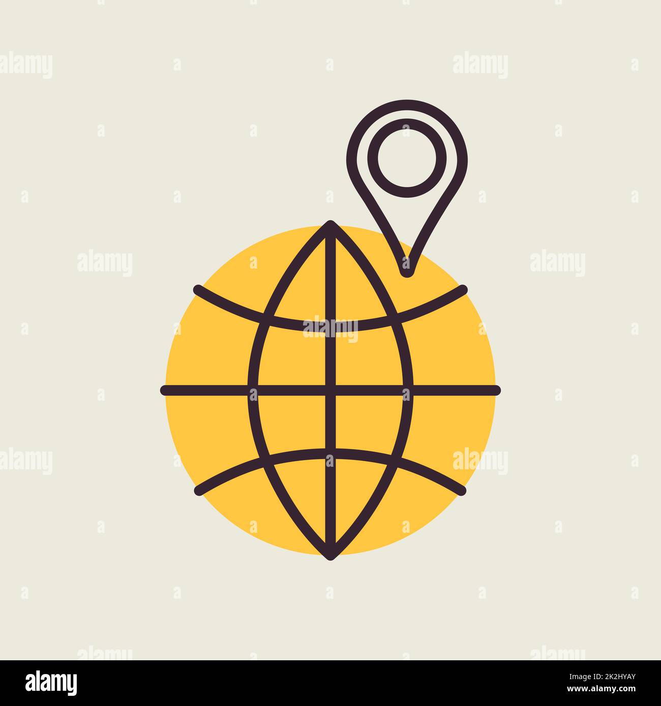 Globe earth pin hi-res stock photography and images - Alamy