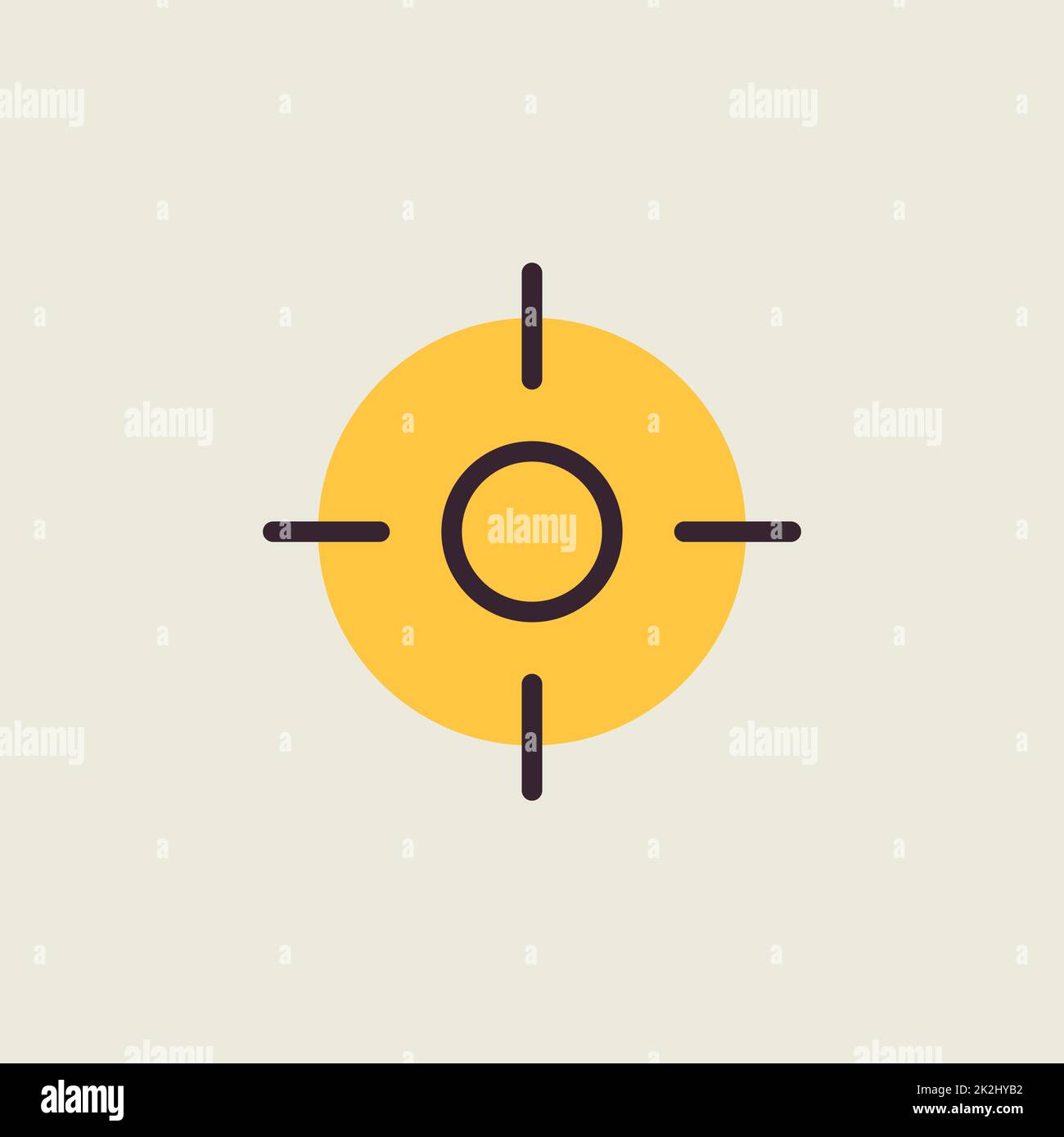 Crosshairs target destination vector icon Stock Photo - Alamy