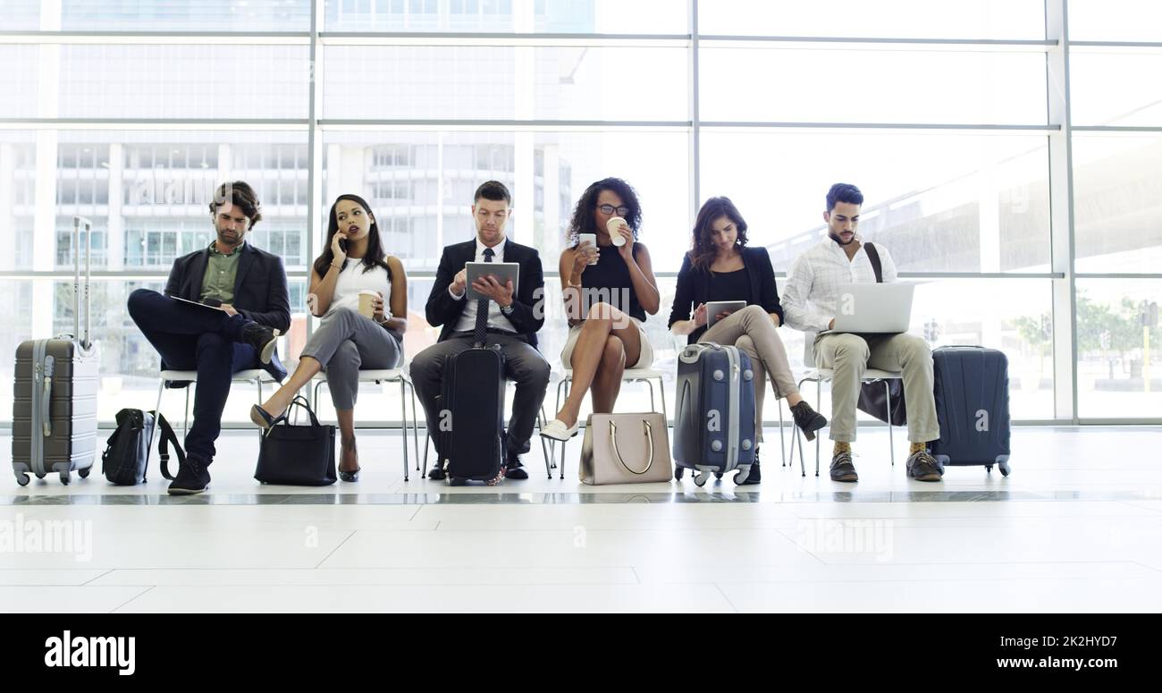 Airport Waiting Area People