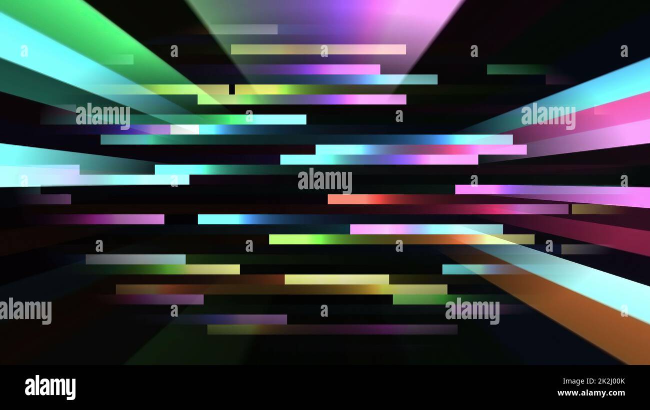 Colorful light rays and pixels Stock Photo - Alamy