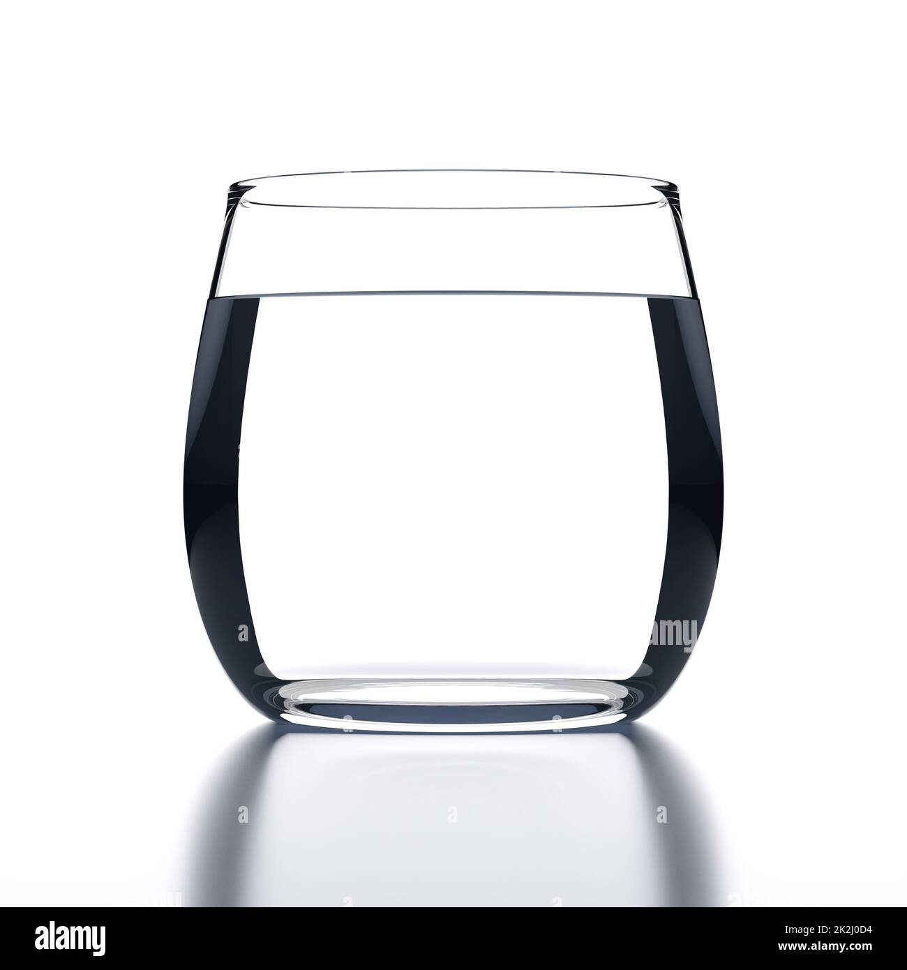 Water Glass on White Stock Photo - Alamy