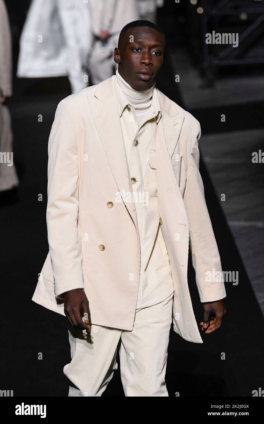 Milan, Italien. 22nd Sep, 2022. Khaby Lame at BOSS AW22 runway during ...