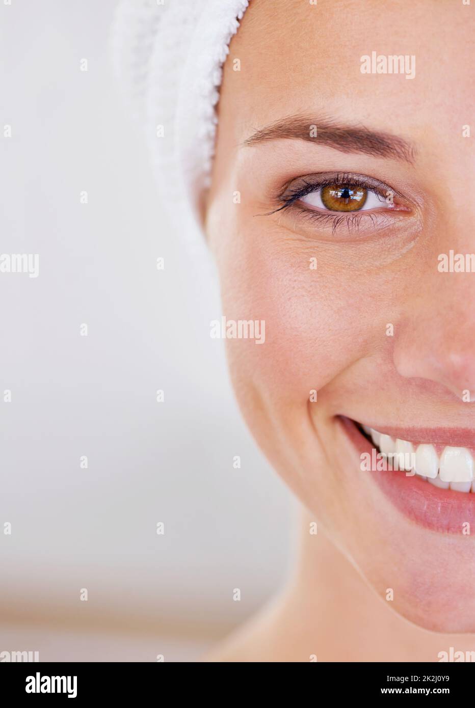 Half smiling face hi-res stock photography and images - Alamy