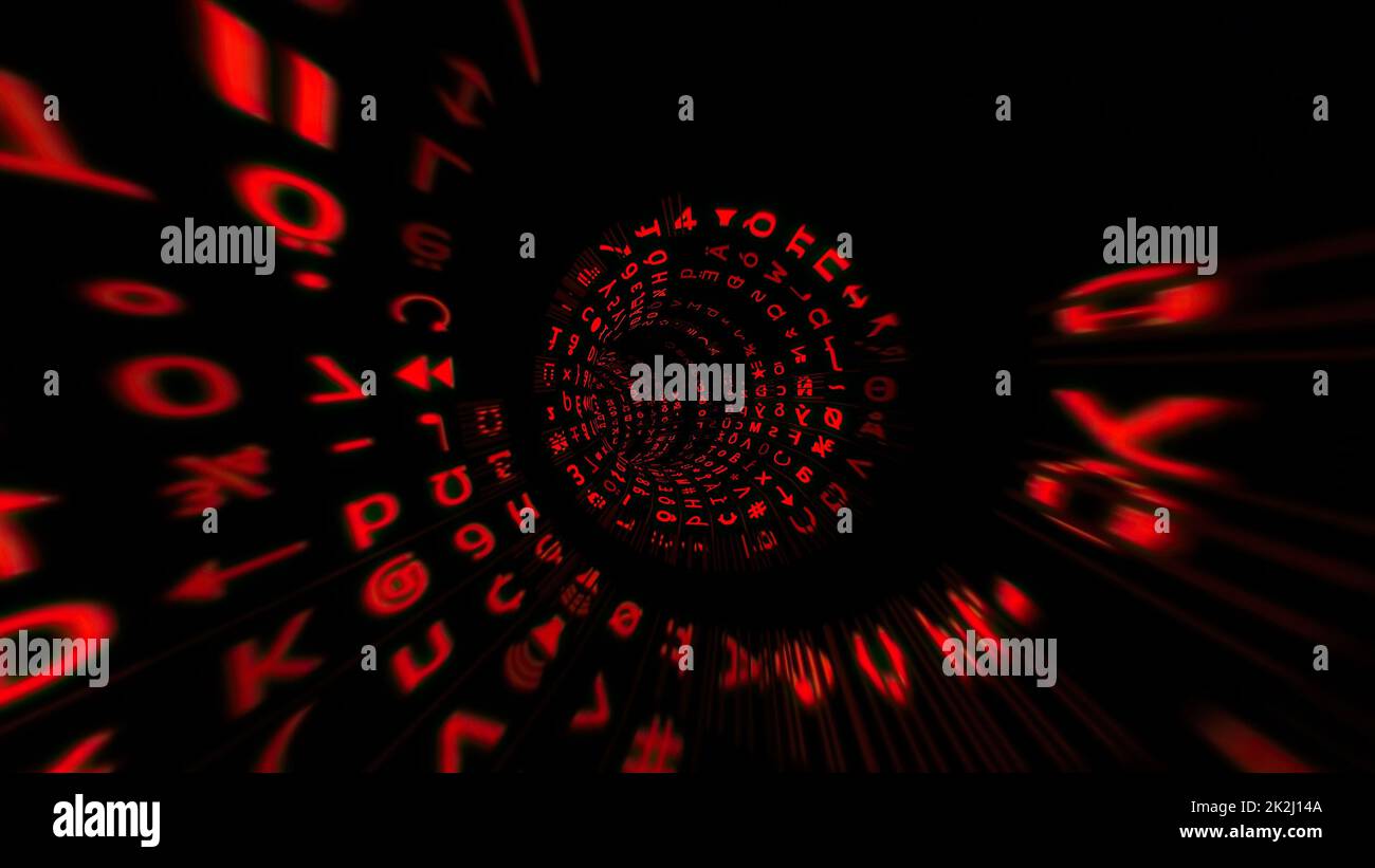 Driving through the binary data tunnel Stock Photo - Alamy