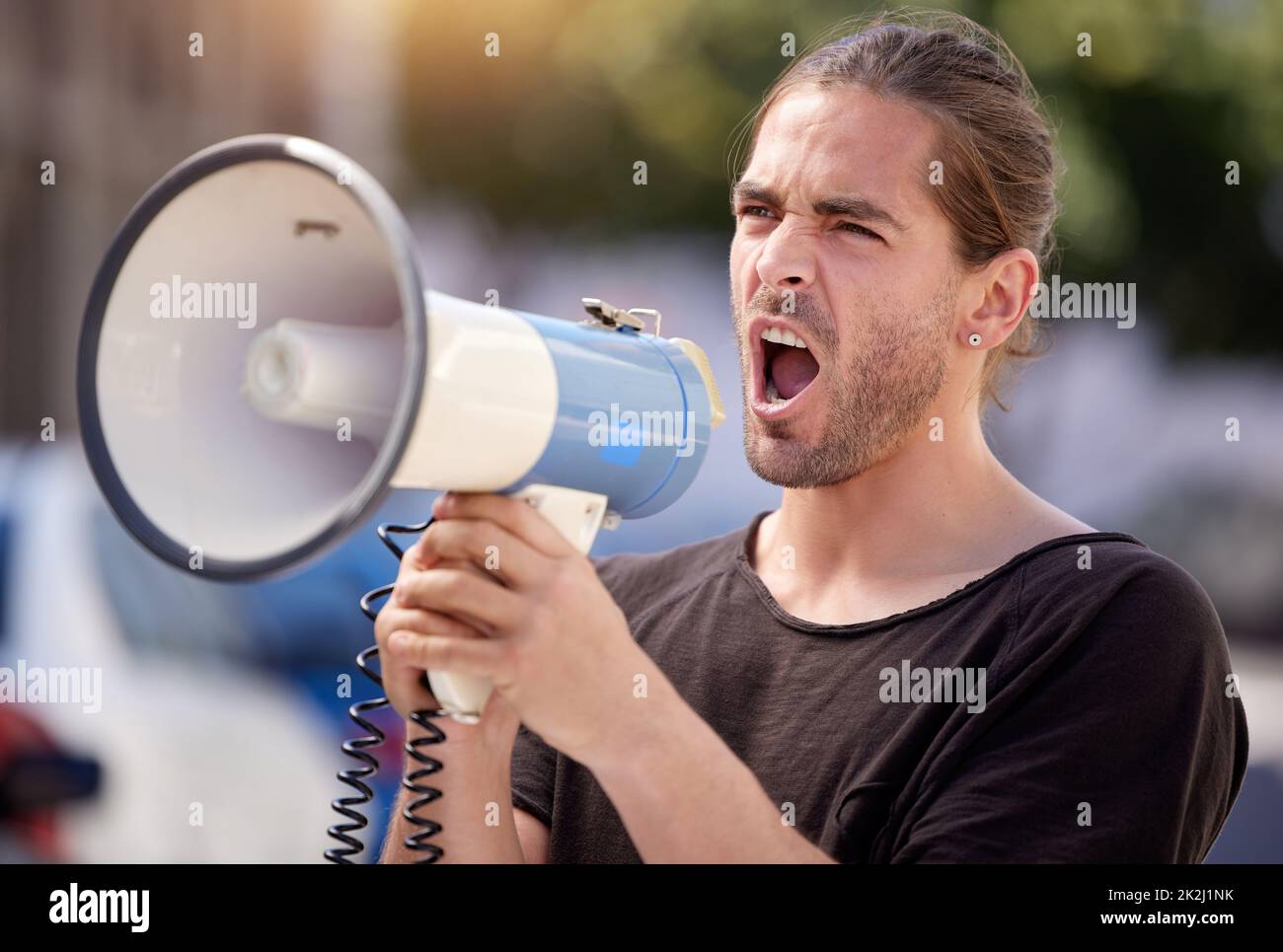 Megaphone rally hi-res stock photography and images - Alamy