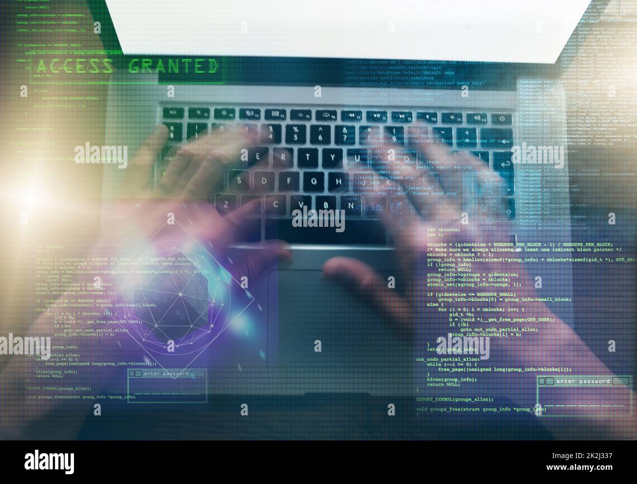 Innovation at his fingertips. Digitally enhanced shot of an ...