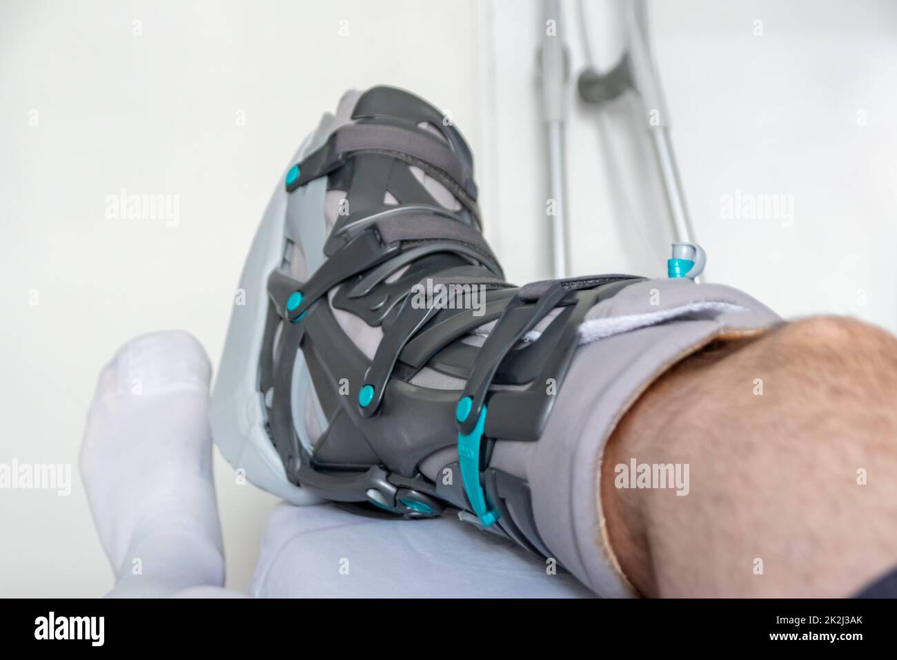 European man after Achilles tendon rupture operation is back home with ...