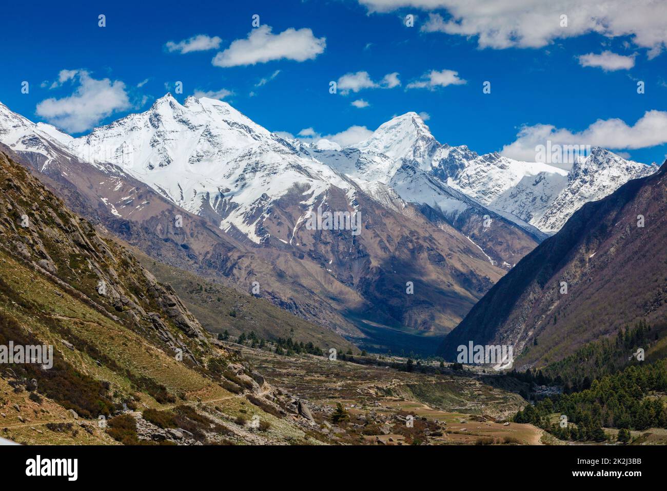 View from Chitkul Village, Himachal Pradesh Stock Photo - Alamy