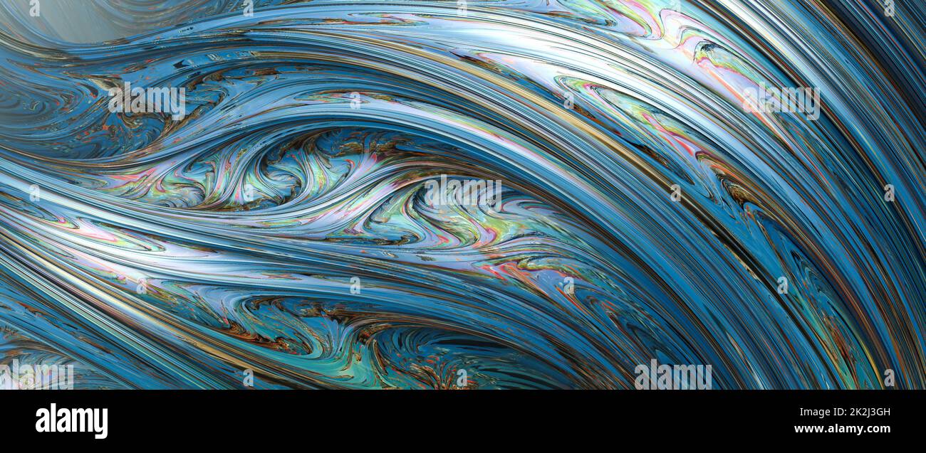Abstract Computer generated Fractal design. 3D Aliens Illustration of a ...