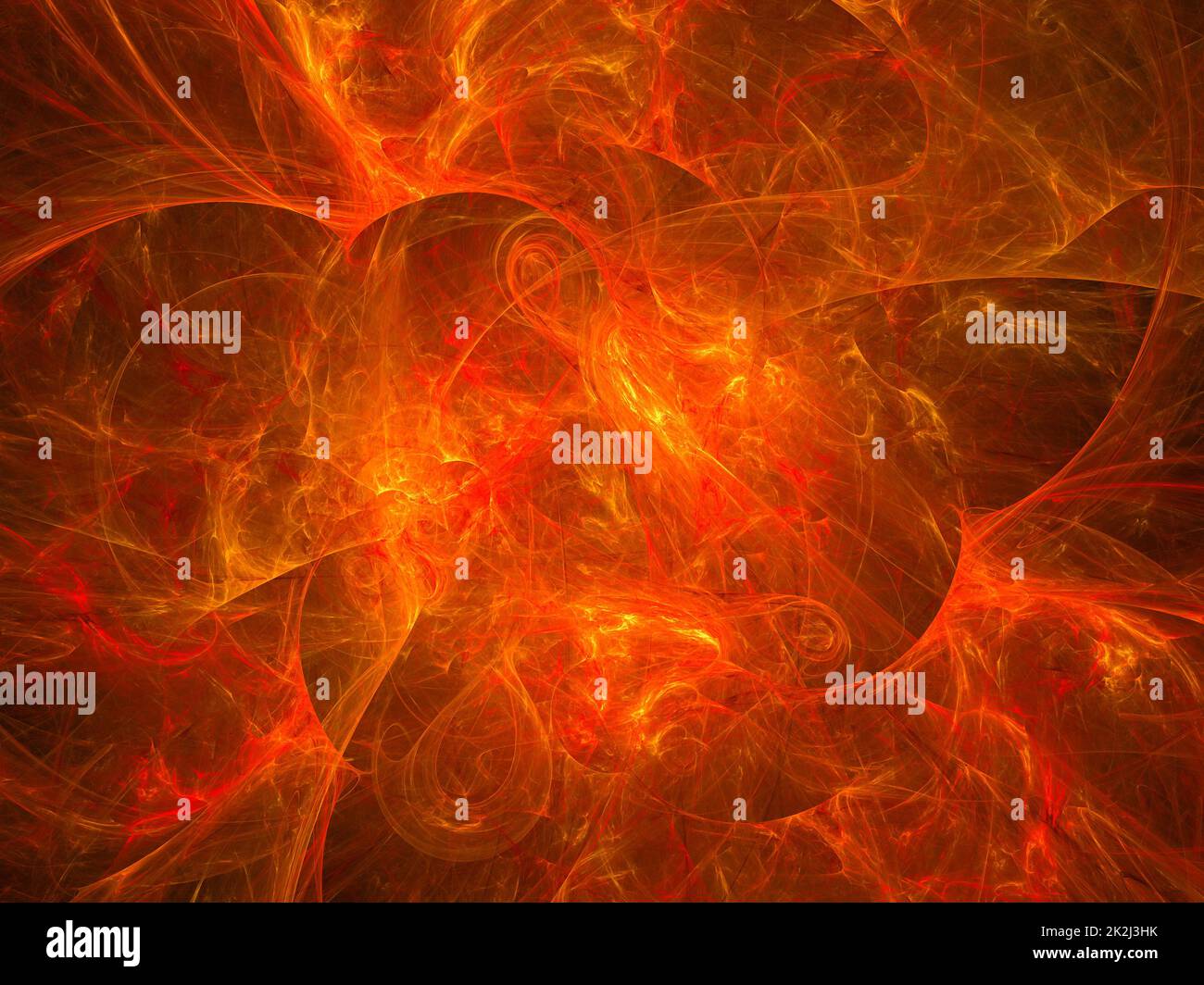 Abstract fractal art background, suggestive of fire flames and hot wave ...
