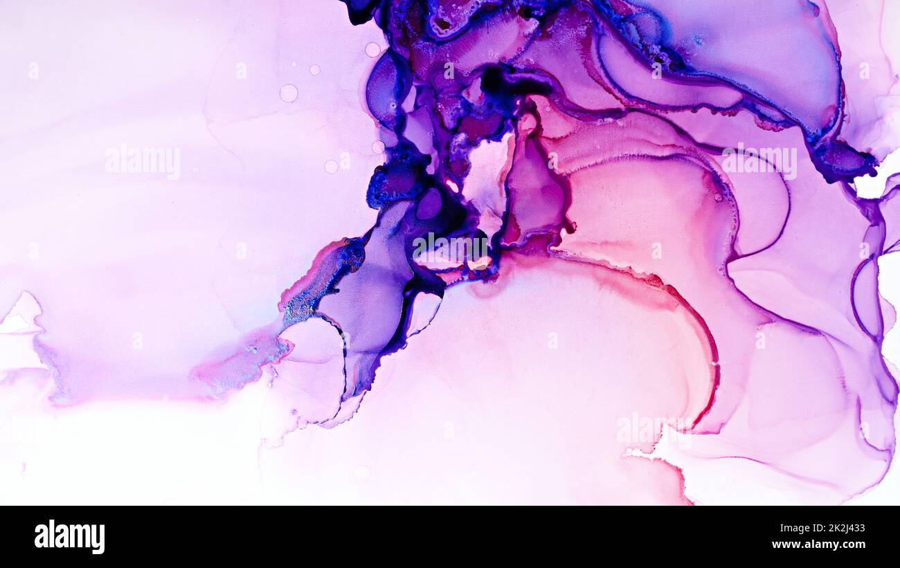 Close-up of purple alcohol ink abstract texture, trendy wallpaper. Art ...