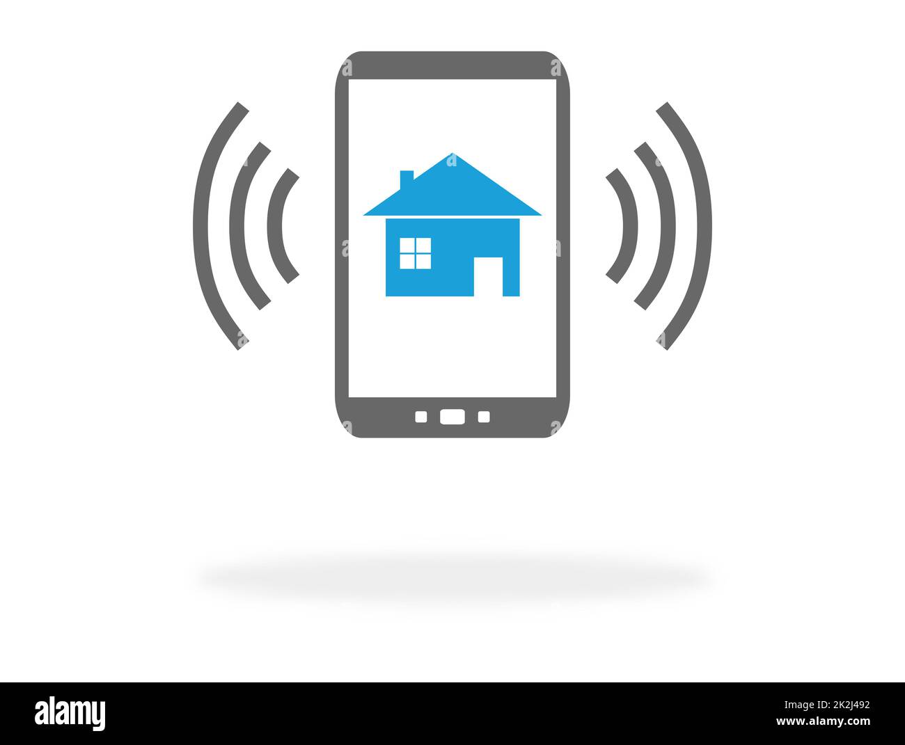 Digital house control - Smartphone with home symbol Stock Photo - Alamy