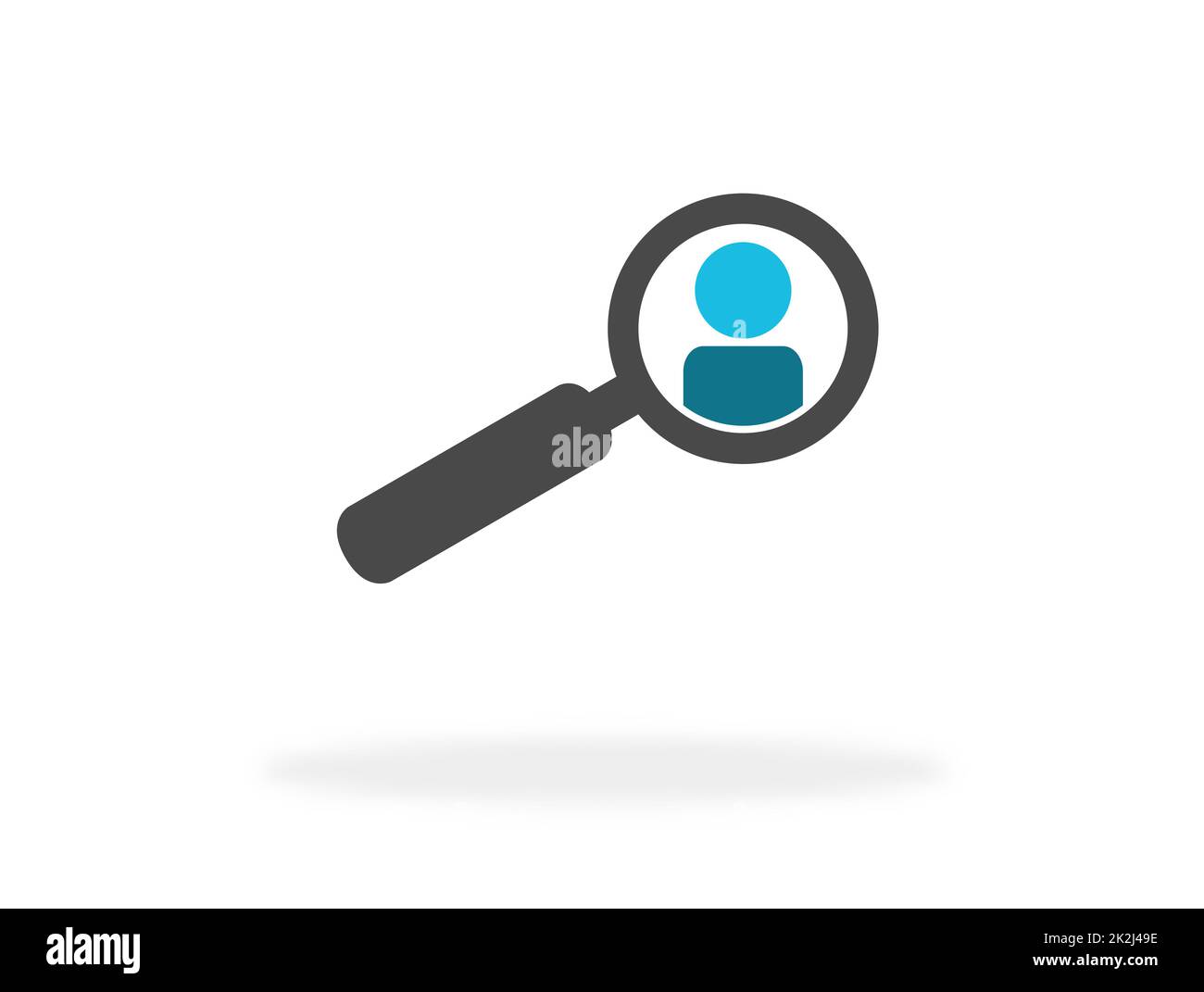 Search and find staff and Employess - Magnify Icon Stock Photo - Alamy