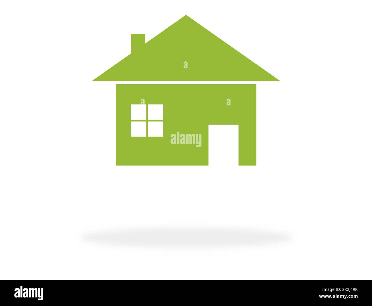Green house symbol showing home or building Stock Photo - Alamy