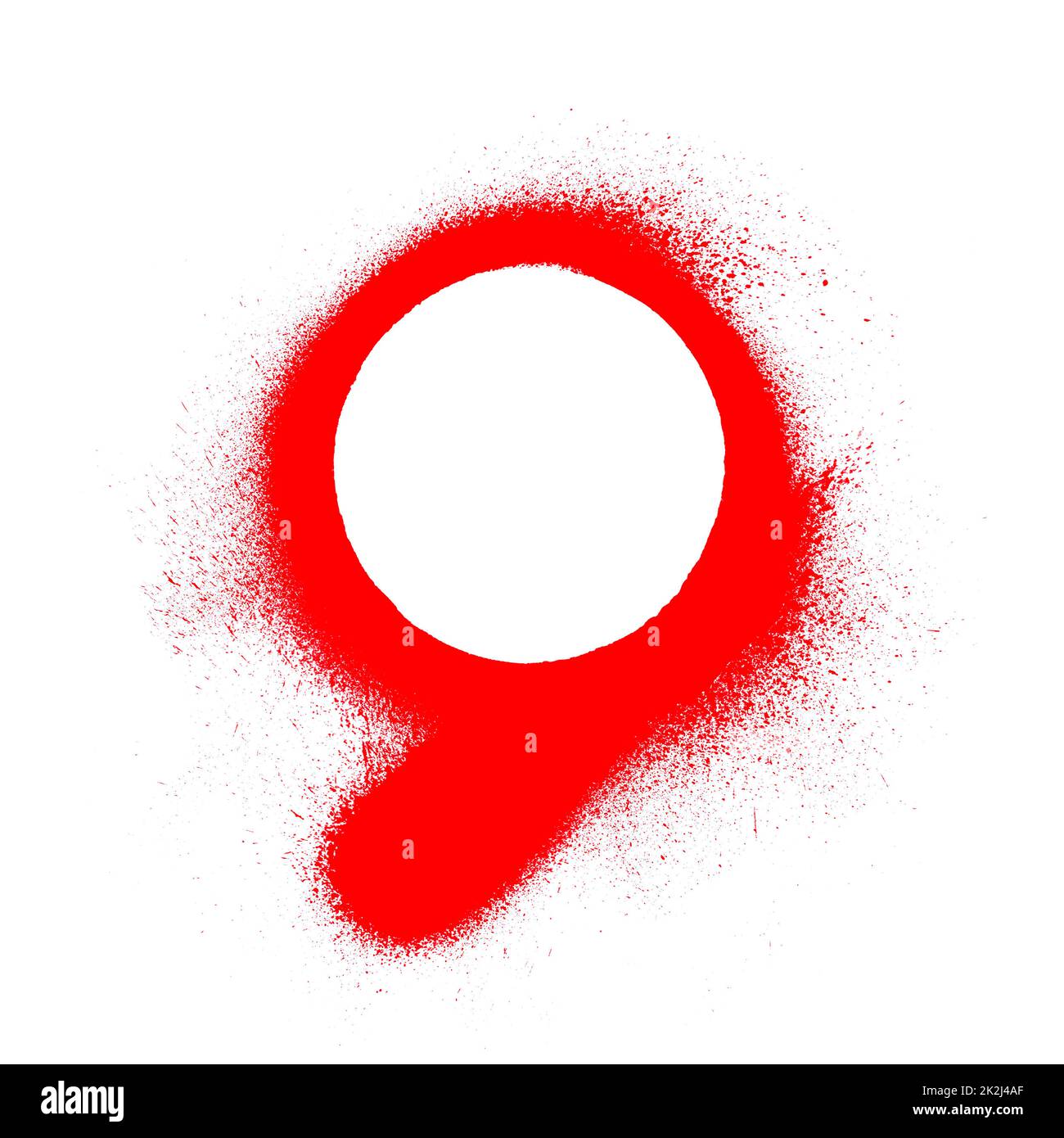 Circle made with red graffiti color Stock Photo - Alamy