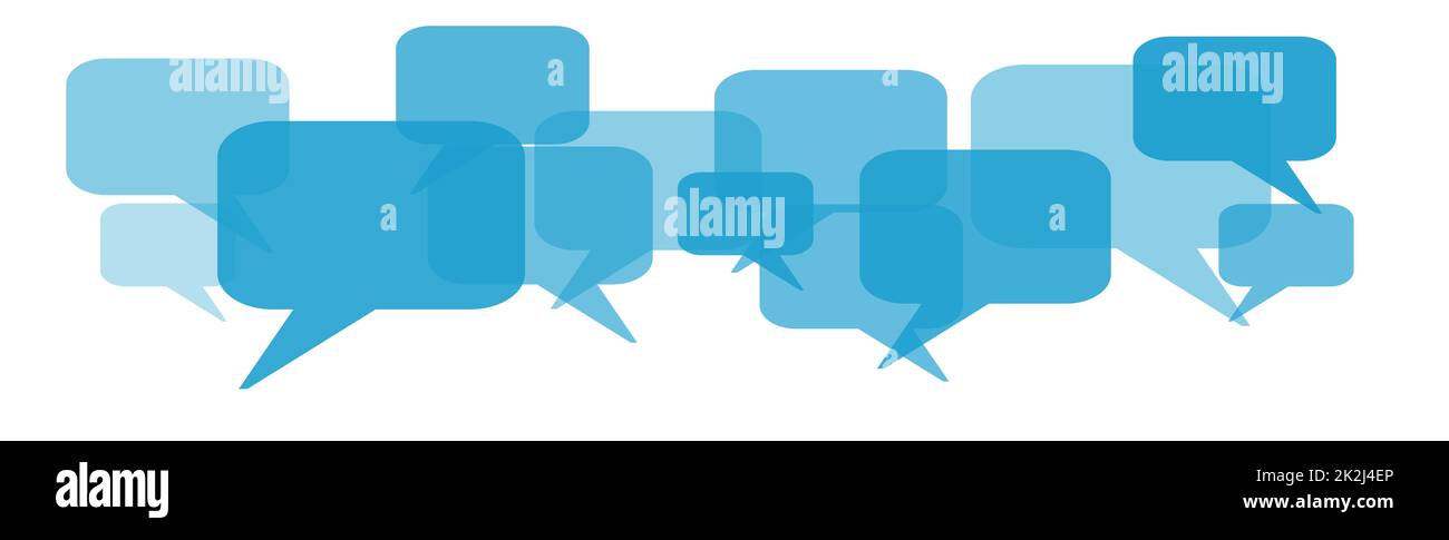 Chat, Forum or Social Media communication: Blue balloons Stock Photo ...