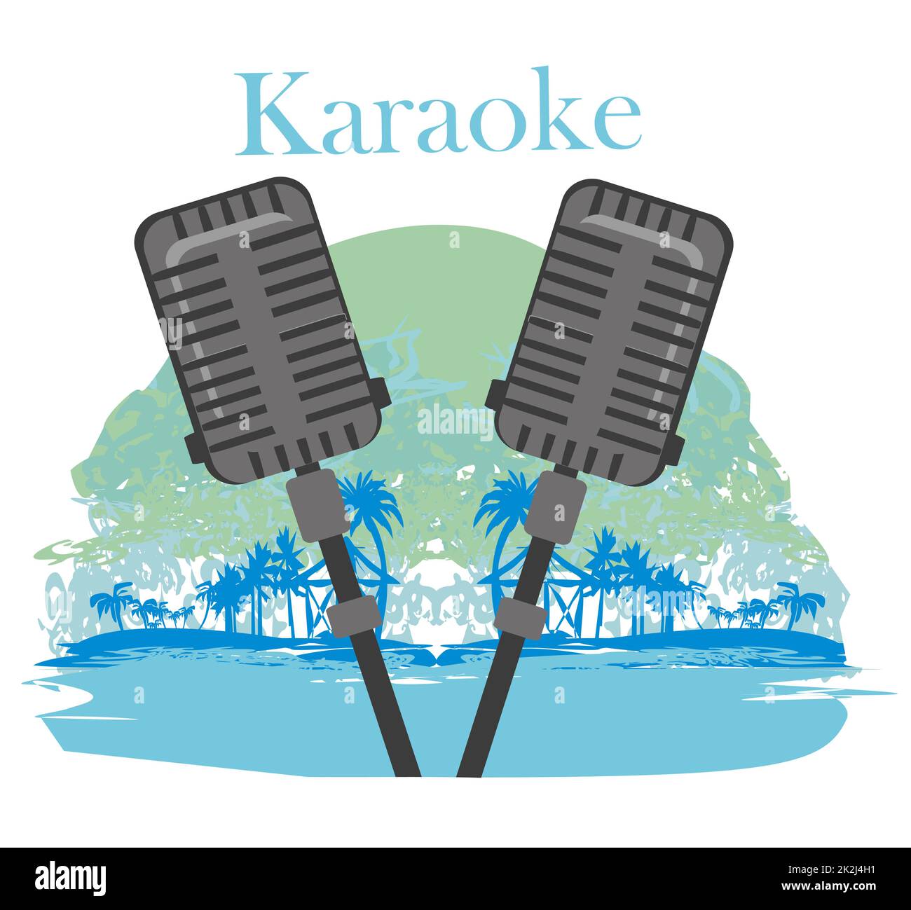 Night palm Cut Out Stock Images & Pictures - Alamy