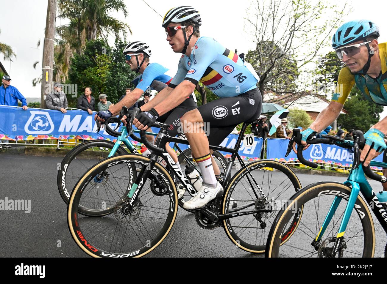 Belgian Lennert Van Eetvelt pictured in action during the U23 men road ...