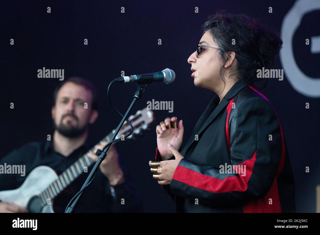 Grammy winner Arooj Aftab plays the Walled Garden Stage at the Green ...