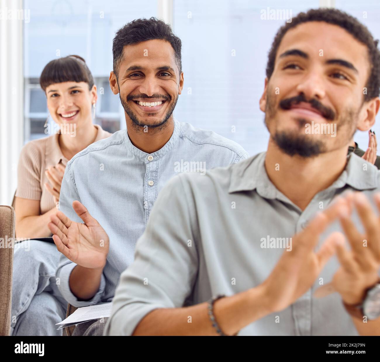 That was a stellar presentation. Shot of a group of businesspeople ...