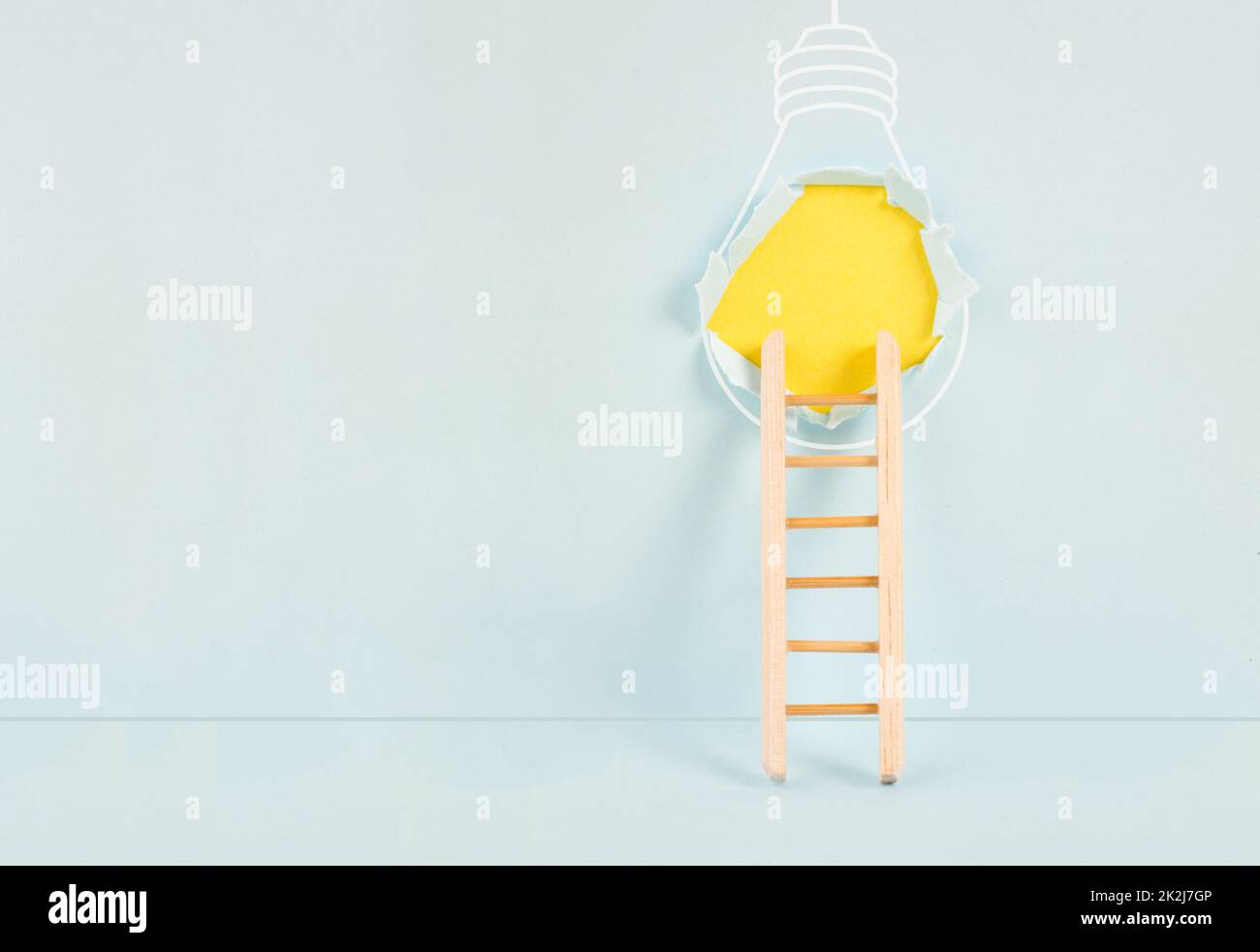 Ladder of success, having an idea, marketing and business concept ...