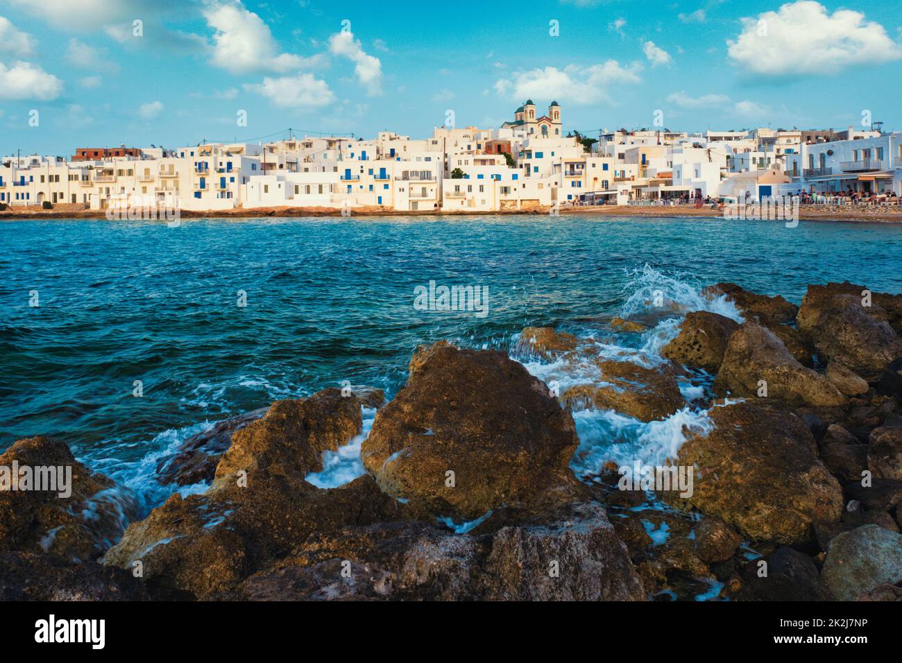 Picturesque Naousa town on Paros island, Greece Stock Photo - Alamy