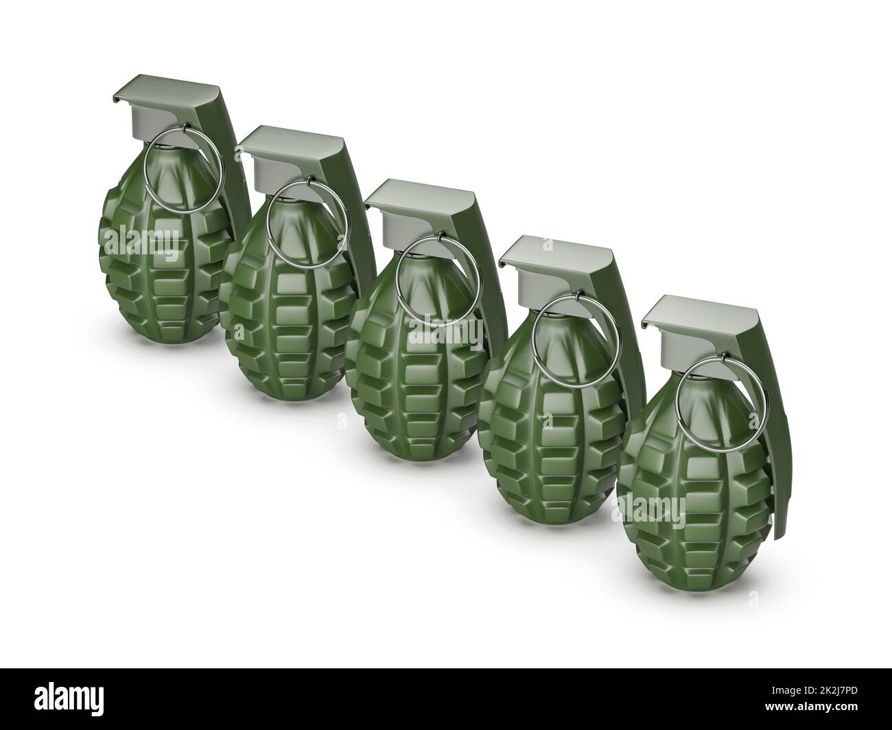 Five fragmentation hand grenades Stock Photo - Alamy