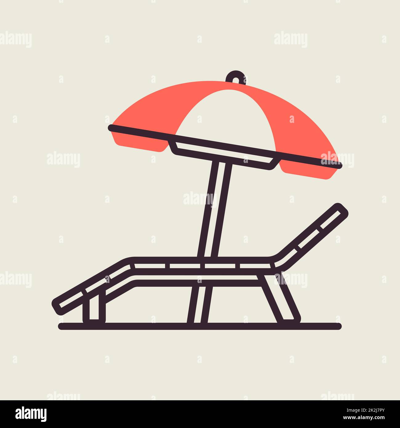 Vector beach sunbed hi-res stock photography and images - Alamy