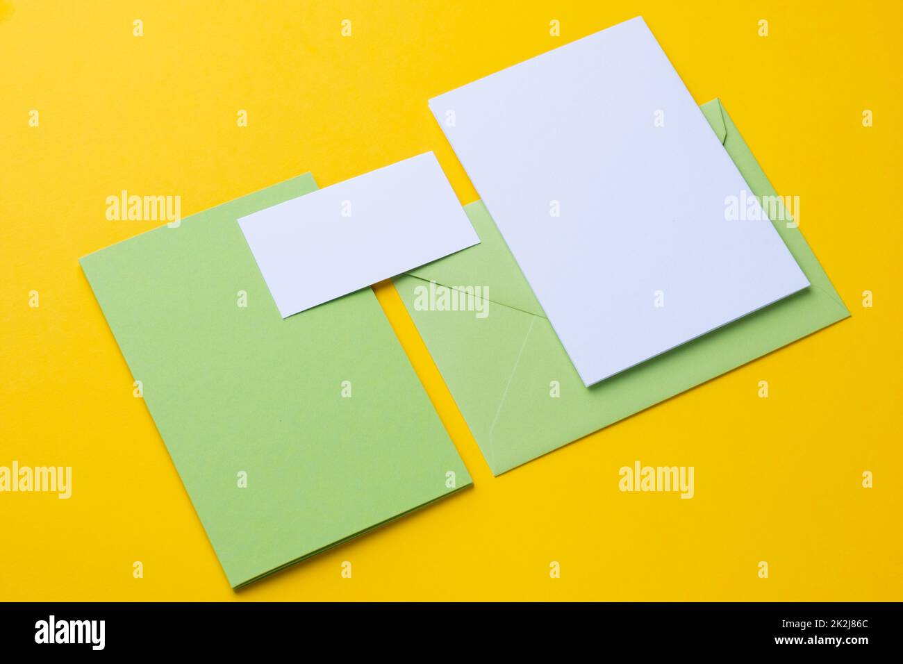 Set of branding elements in spring colour. Mock up for graphic ...