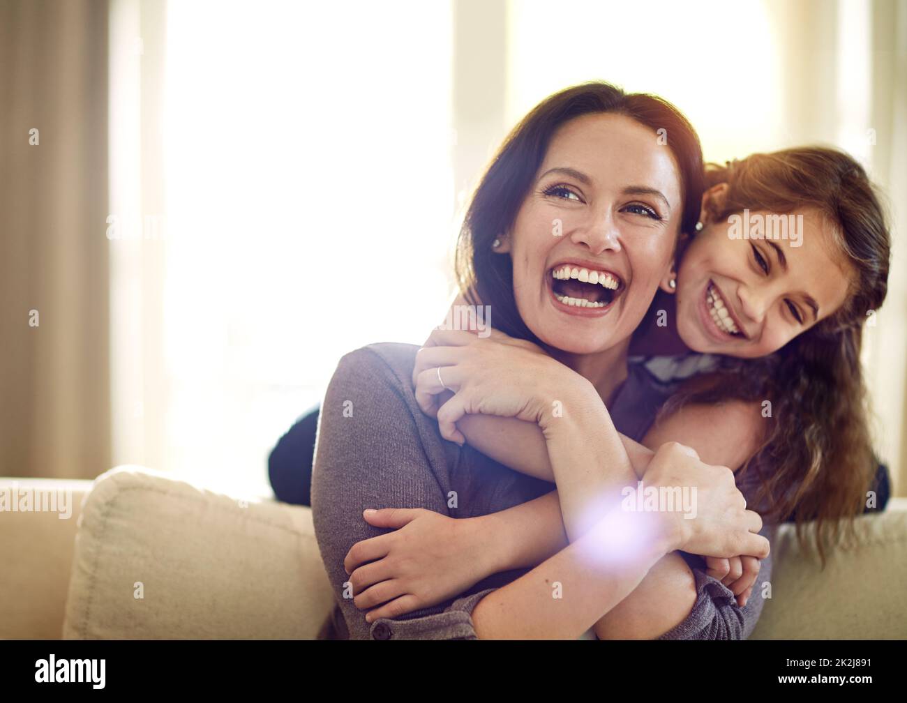 I Love You Mom Shot Of A Beautiful Mother And Her Adorable Daughter