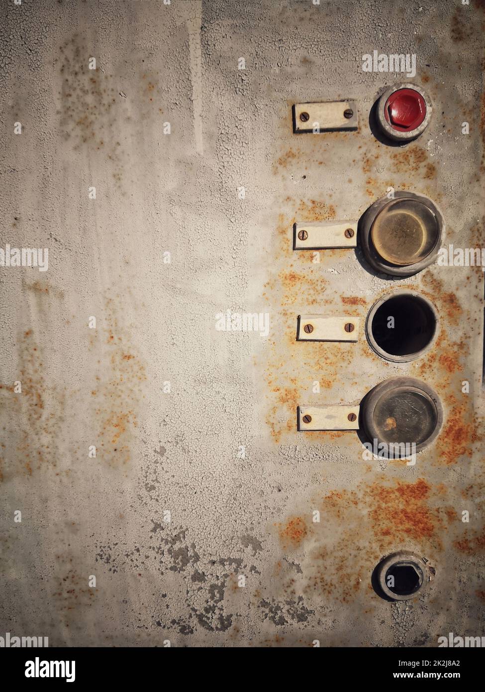 Vintage switch control panel with many buttons Stock Photo - Alamy