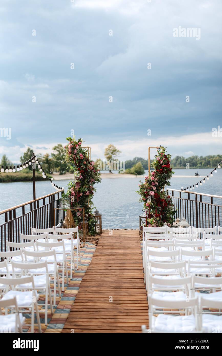 wedding ceremony area Stock Photo - Alamy