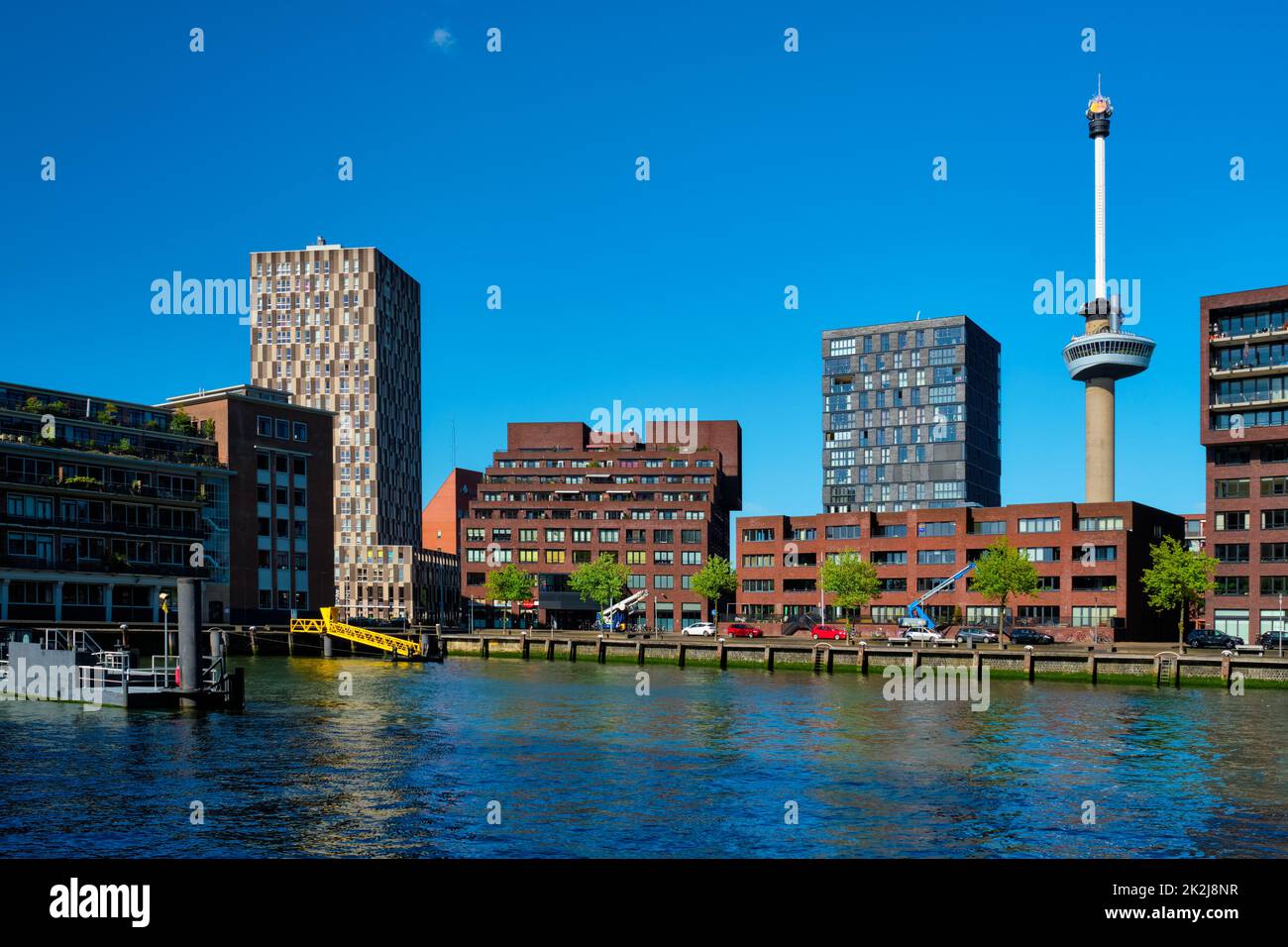 Rotterdam cityscape with Euromast and Nieuwe Maas river Stock Photo - Alamy