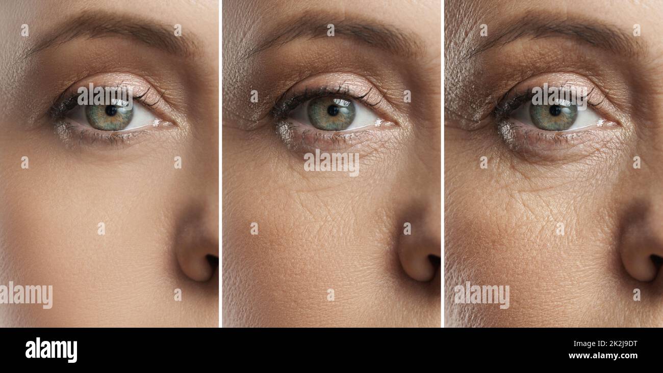 Age face comparison hi-res stock photography and images - Alamy